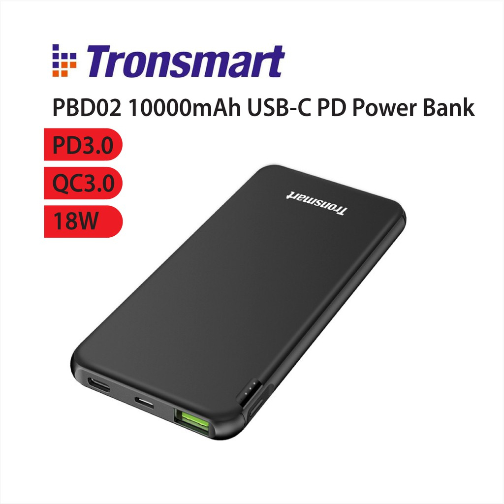 Tronsmart PBD02 18W 10000mAh PD Portable Power Bank | Shopee Malaysia