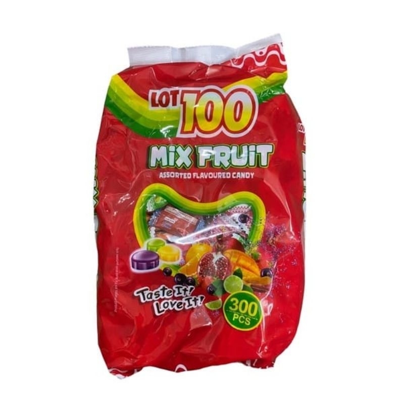 Lot100 Lot 100 Assorted Mix Fruit Candy Gula-gula Campuran Buah-Buahan ...