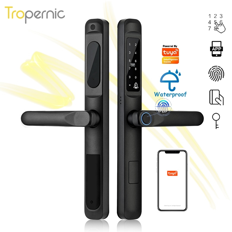 Tuya App Waterproof Remote Electric Wifi Door Lock Code Fingerprint ...