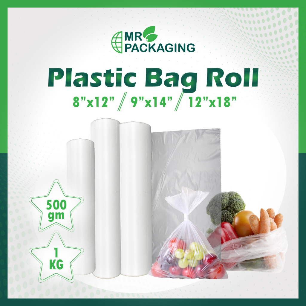 Food Packaging Plastic Bag [500gm&1kg]- HDPE Semi-Transparent Flat ...