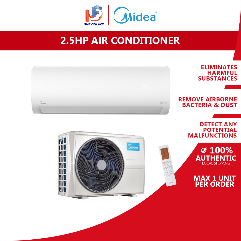 Midea 2.5HP Split Wall Mounted Type Air-Cond Xtreme MSXD-24CRN8 ...