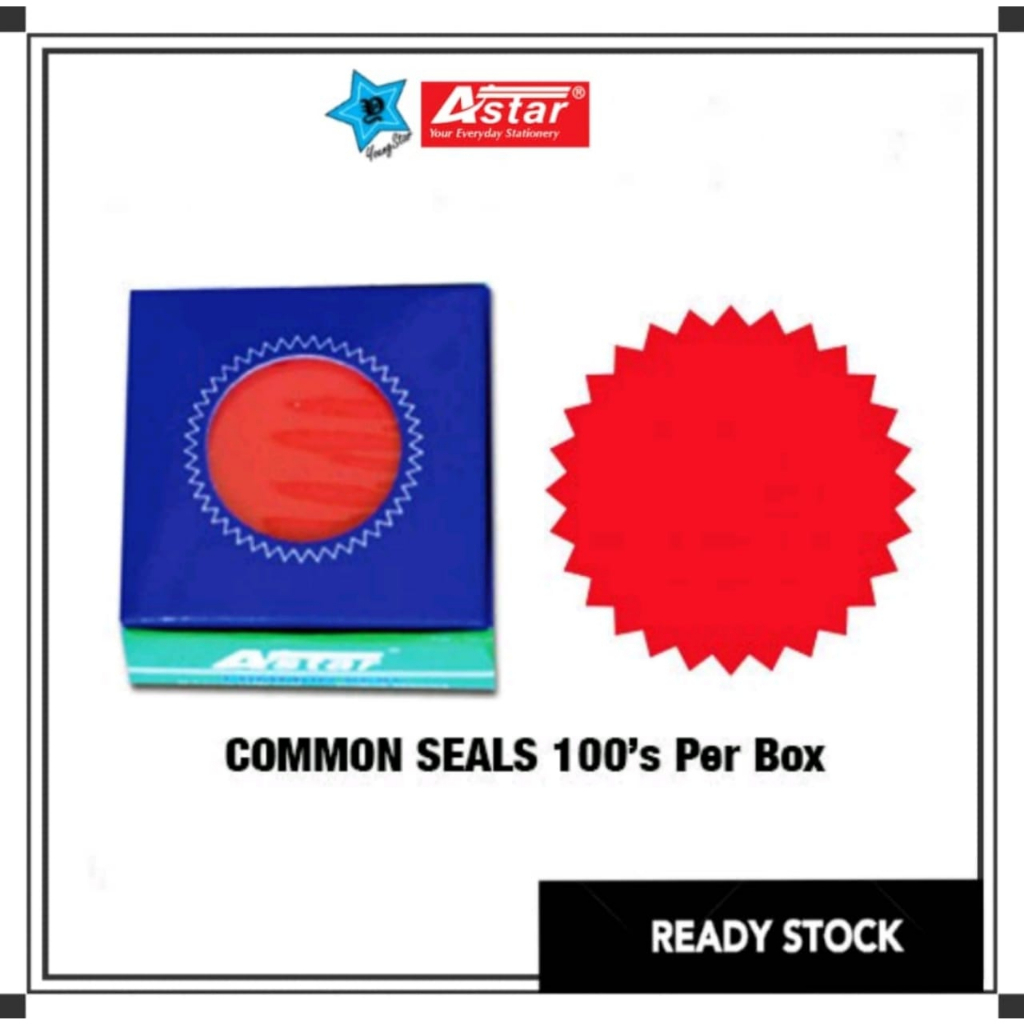 Astar common seal (100pcs) Common Seal Sticker (100s) 51mm | Shopee ...