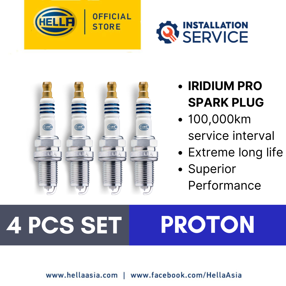 HELLA Iridium Pro Spark Plug for Proton Cars Wira, Waja, Perdana ...