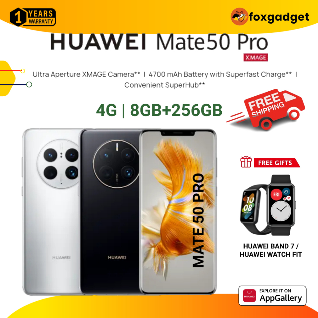 HUAWEI Mate 50 Pro [8GB RAM + 256GB/512GB ROM] | Ultra Aperture XMAGE Camera | 4700 mAh Battery ...