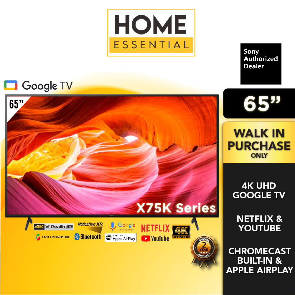 Sony 65 Inch 4K UHD Google TV KD-65X75K | HDR Dolby Vision Dolby Atmos ...