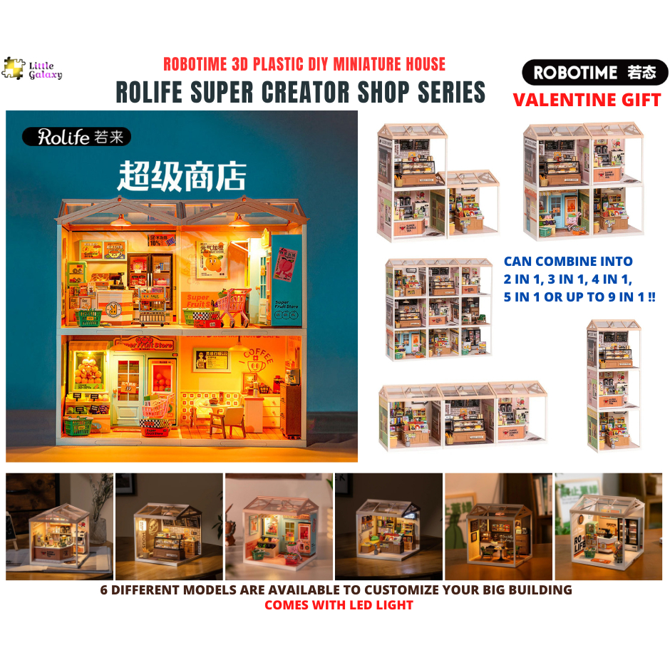 [Birthday Gift] Robotime Rolife Plastic Diy Super Creator Miniature ...