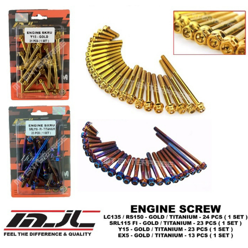 MJL engine screw engine skru set Y15 Y15ZR & LC135 4S & SRL115 FI ...