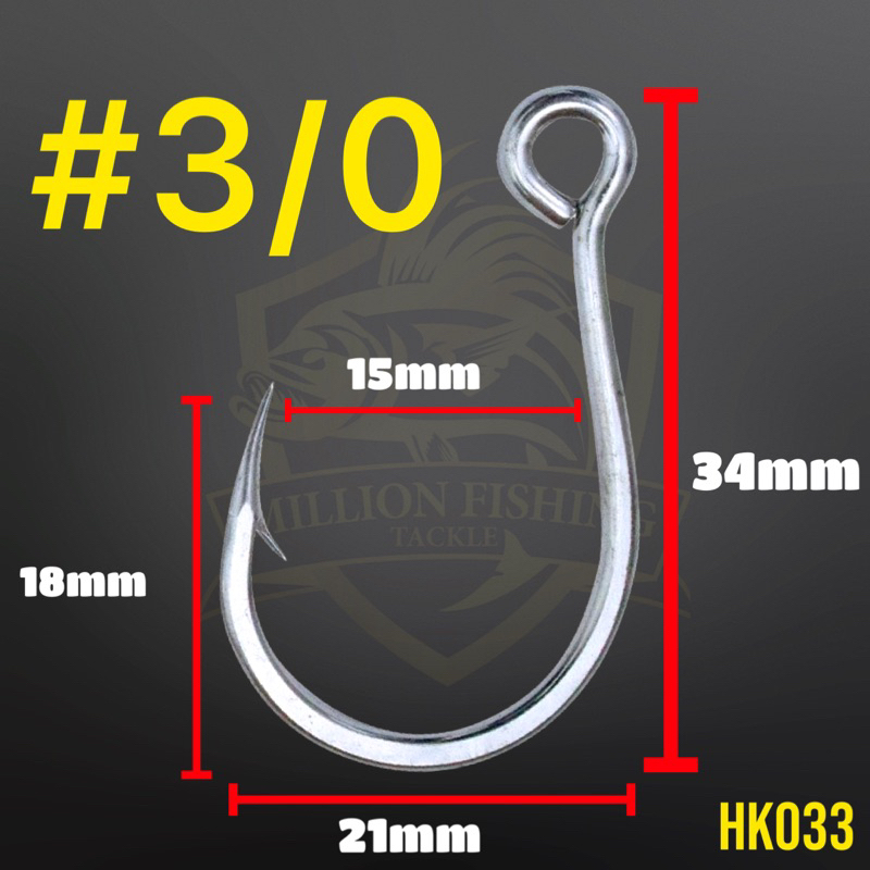 【HK033】5PCS Mata Kail Single Inline Hook High Carbon SteelPopper Minnow Crank Jig Pencil Fishing ...