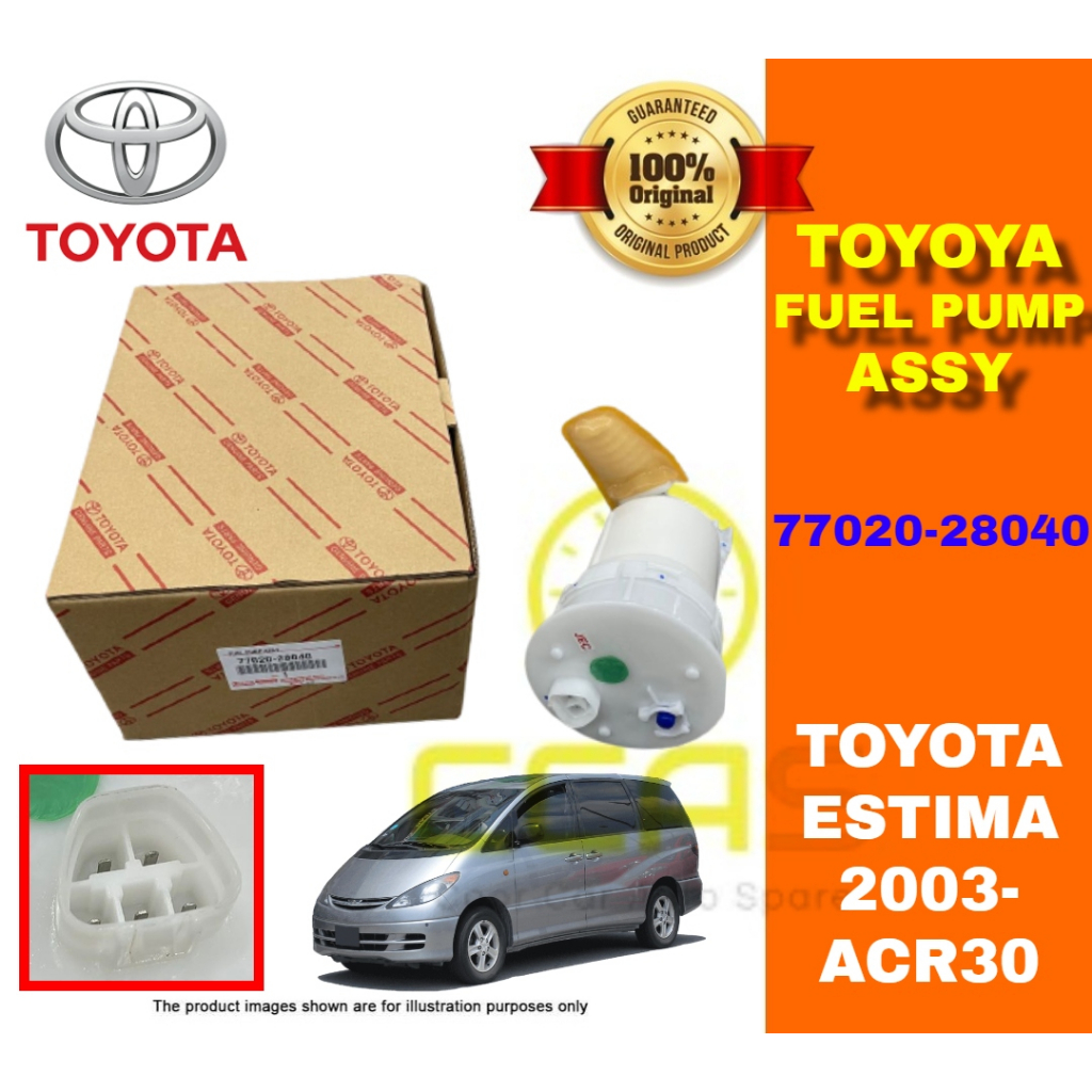 100% ORIGINAL TOYOTA ESTIMA 2.4 ACR30 Fuel Pump Assy (5PIN/1PIPE) 77020 ...