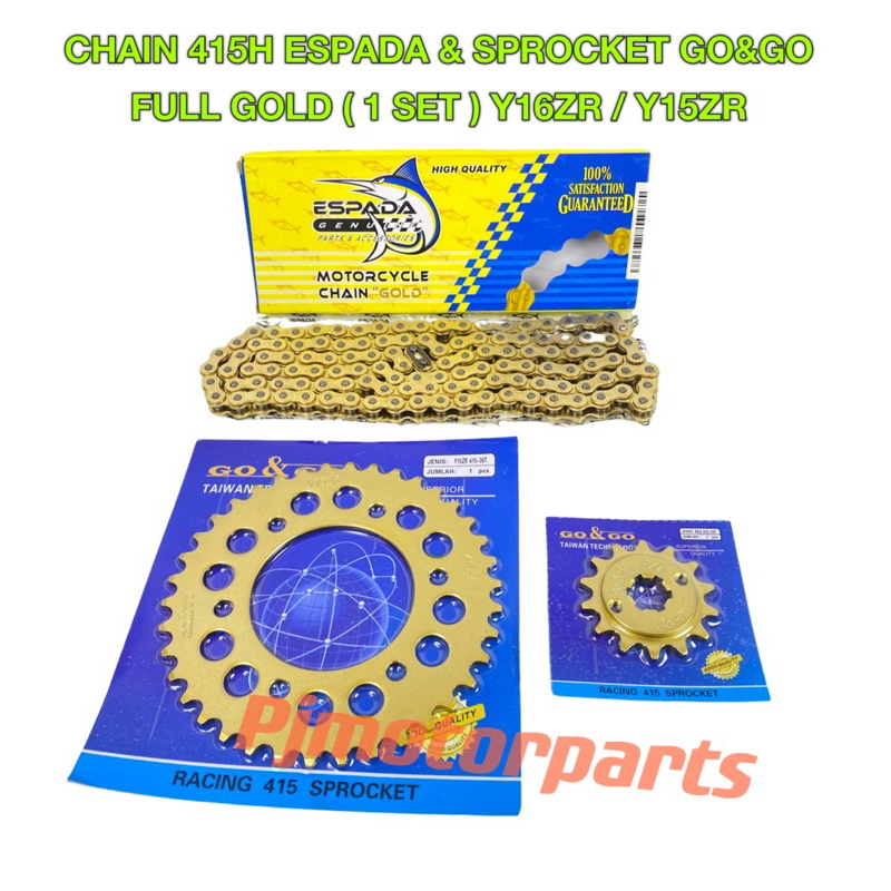 Y16 Y16ZR Y15 Y15ZR FZ150 FZ 150 i NEW (1 Set) 415 Sprocket Spocket ...