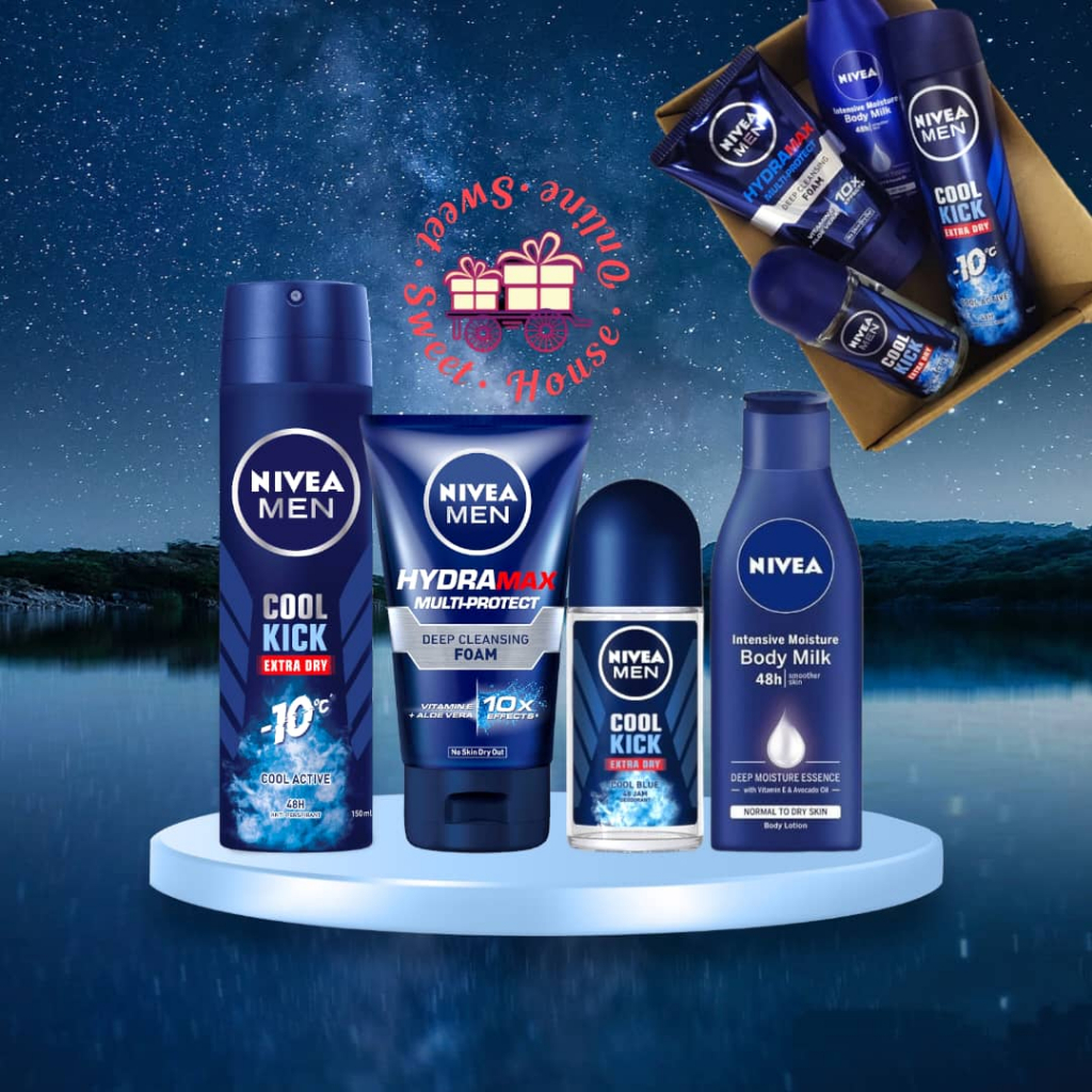 Nivea Cool Kick 4in1 Valuable Set (Suitable Birthday Gift / Graduation ...