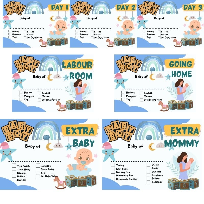 Maternity Sticker Hospital + Zipper Bag Lock - Boleh custom nama ...