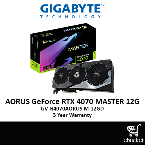 GIGABYTE AORUS GeForce RTX 4070 MASTER 12G NVIDIA GRAPHIC CARD (GV ...