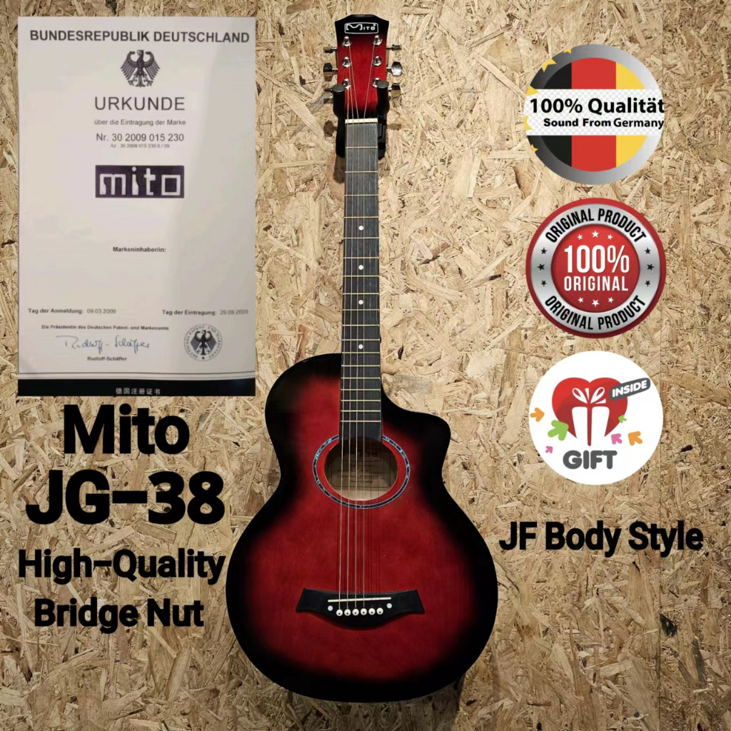 Mito MG-38 / JG-38 / PF-38 / D-38 inch Acoustic Guitar Folk Guitar ...
