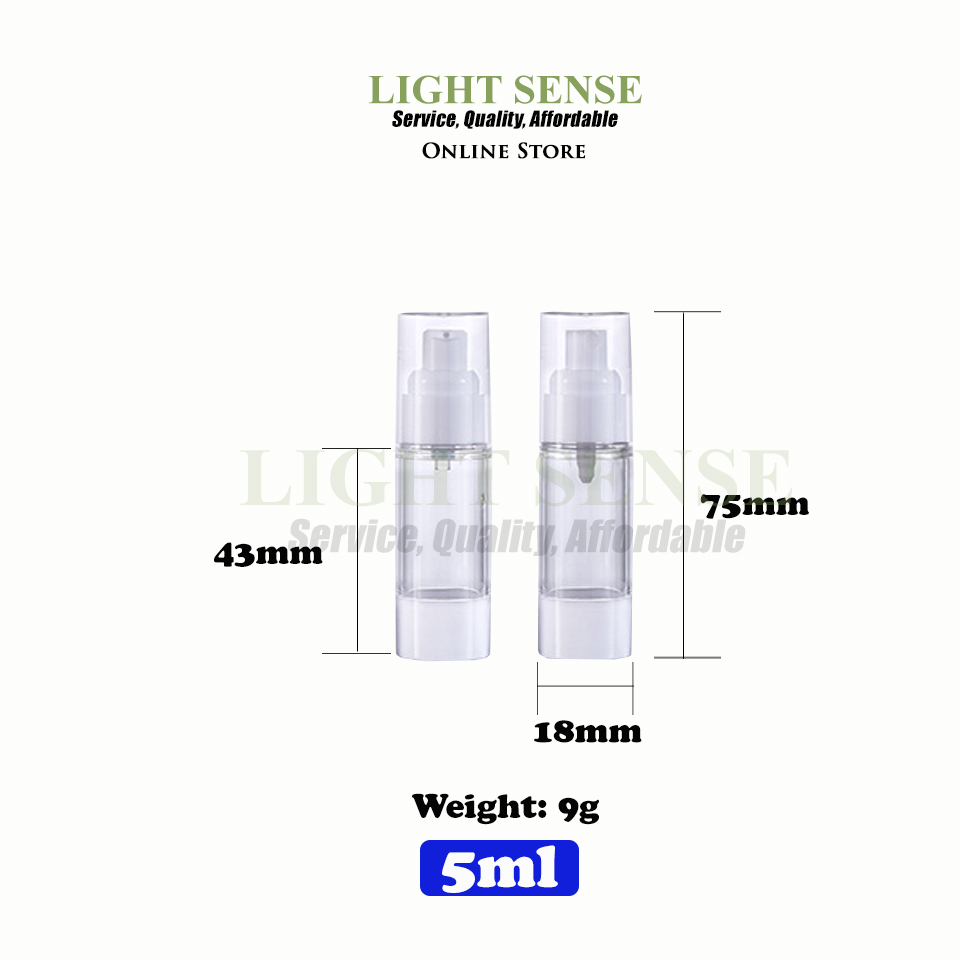 5ml 10ml 15ml Airless Vacuum Spray / Pump Bottle / Botol Sembur Pam ...