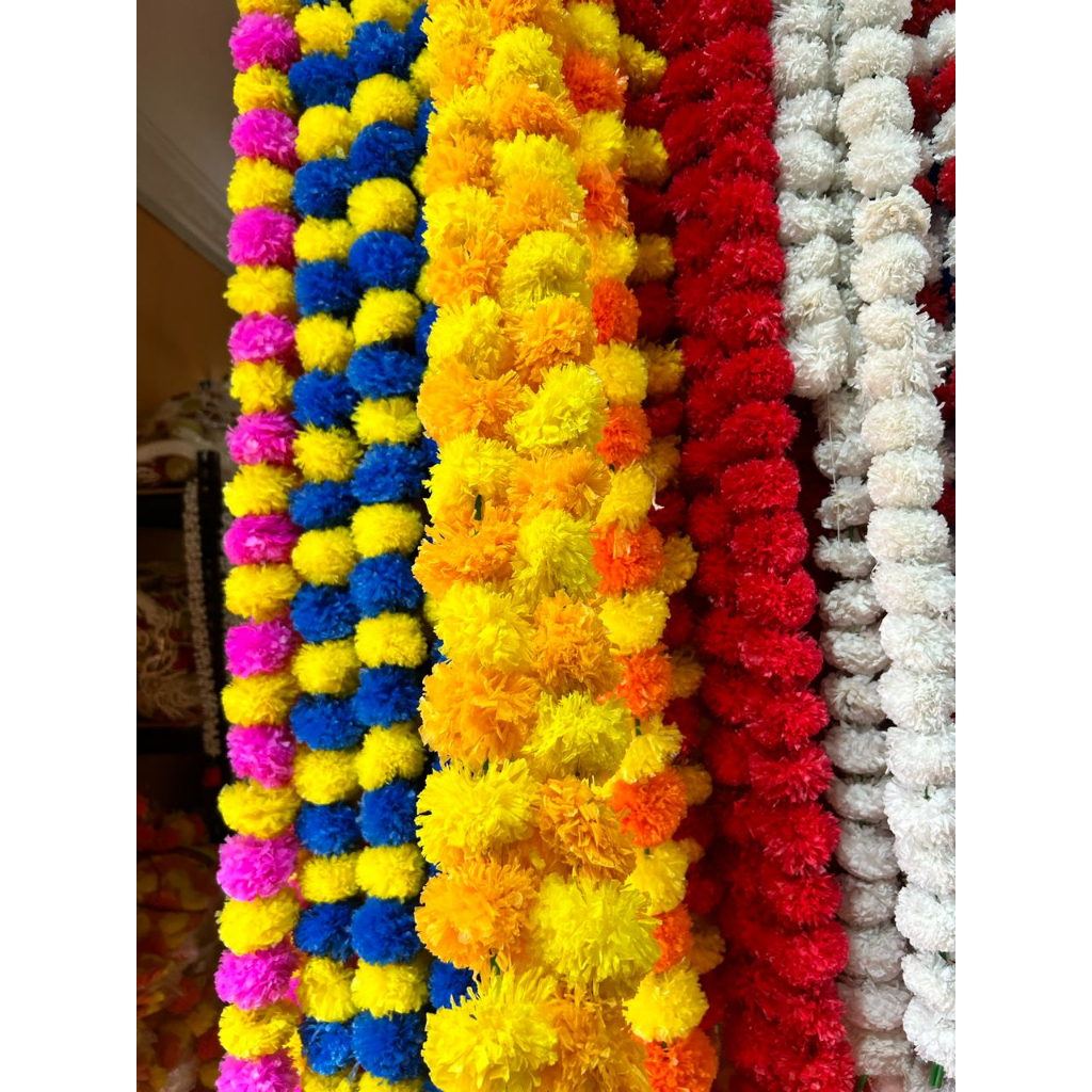 MARIGOLD GARLAND FOR DECORATION NALLUNGU,WEDDING DECORATIVE MARIGOLD ...