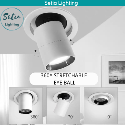 6W LED Eye ball 360 90 LED Recessed and Surface Eyeball Spotlight Round ...