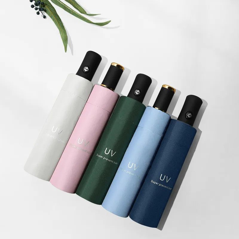 Fully Automatic Anti-UV Umbrella UV Super Prevent Sun Umbrella Three-fold 8 Ribs 1 Touch Folding ...