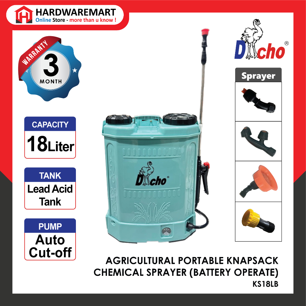 [ORIGINAL] DACHO 18L TURBO SPRAY AGRICULTURAL PORTABLE KNAPSACK ...