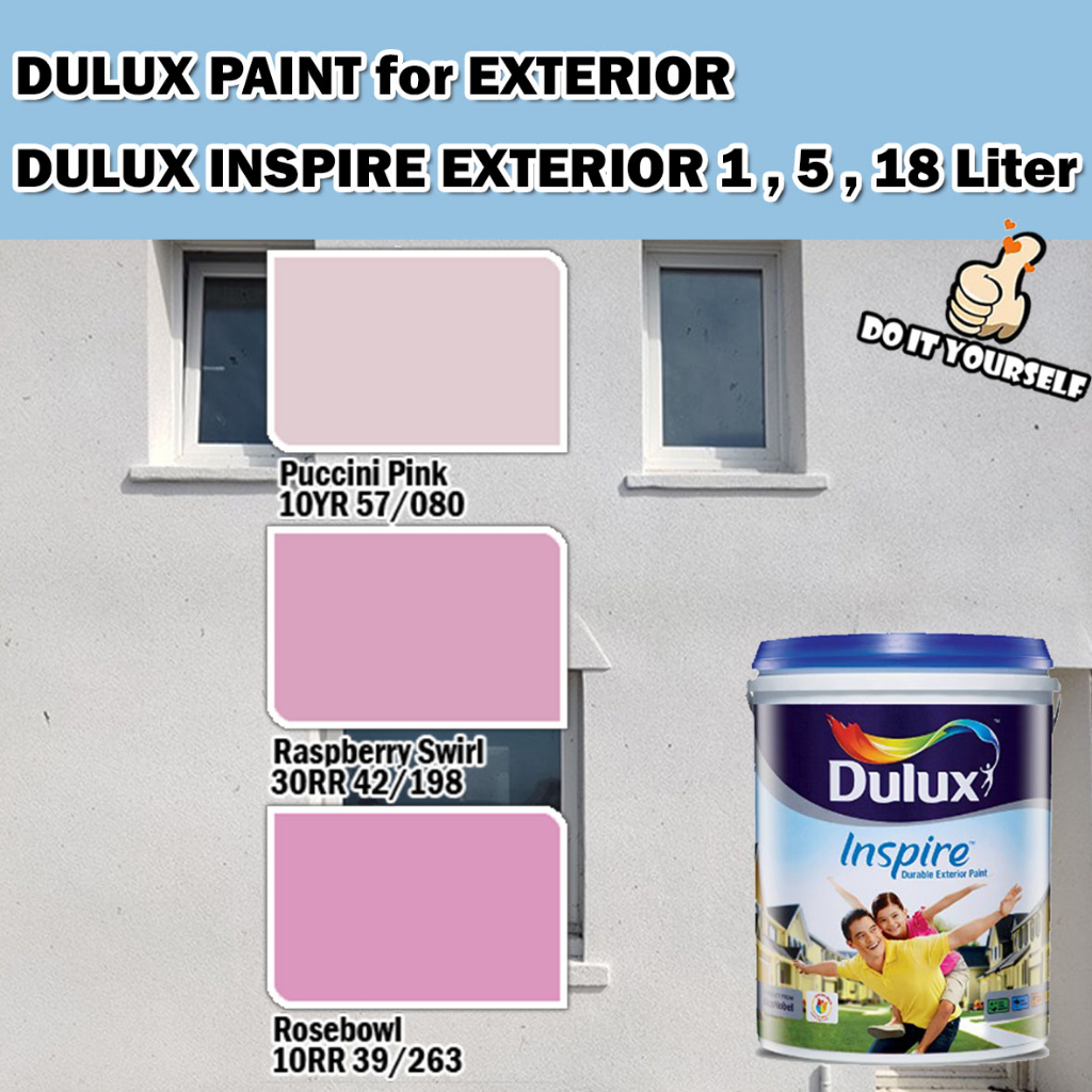 ICI DULUX INSPIRE EXTERIOR PAINT COLLECTION 1 Liter Puccini Pink ...