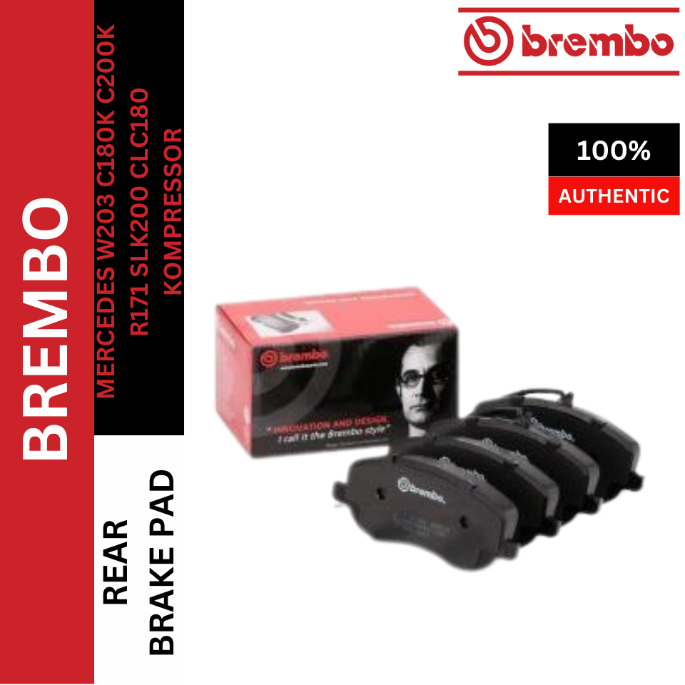 GENUINE BREMBO REAR BRAKE DISC MERCEDES W203 C180K C200K R171 SLK200 ...