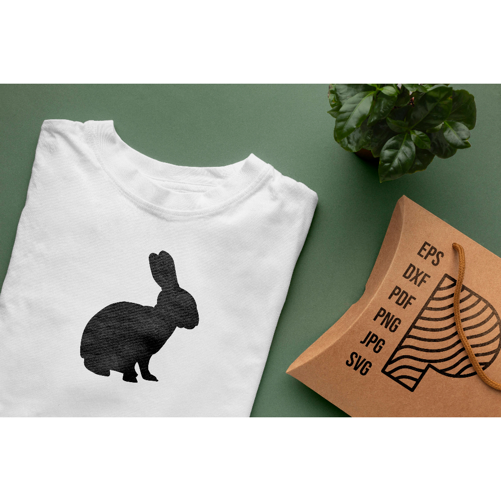 TF043 - Cute rabbit silhouette svg, cute rabbit svg, animal svg, rabbit ...