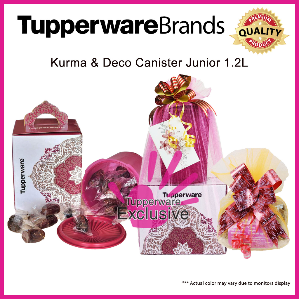 Kurma Gift Set Hadiah Kurma Tupperware Premium Dates 300g Hamper Kurma ...