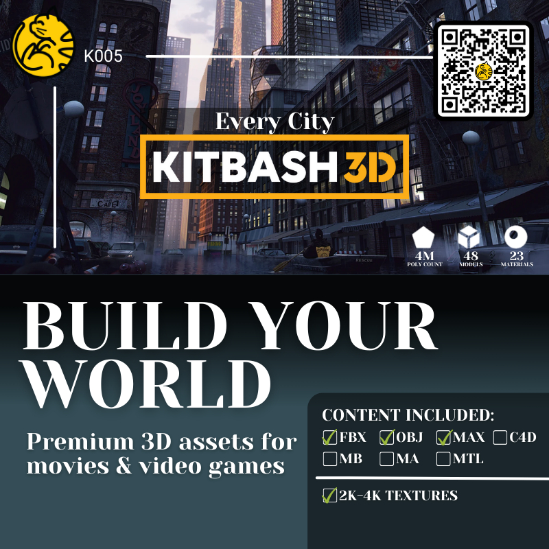 K005-🔥Kitbash3D | Full set【Every City - 500mb】 Kitbash 3d - Detail 3D ...