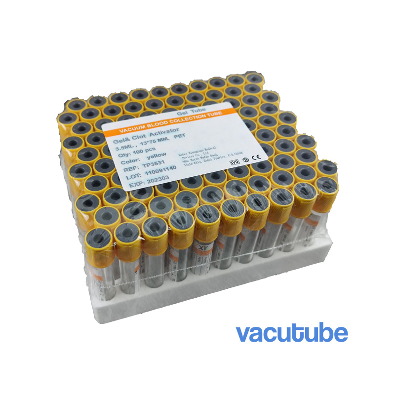 Serum Separator Gel Tube (SSGT) Blood Collection Tubes, Yellow Cap ...