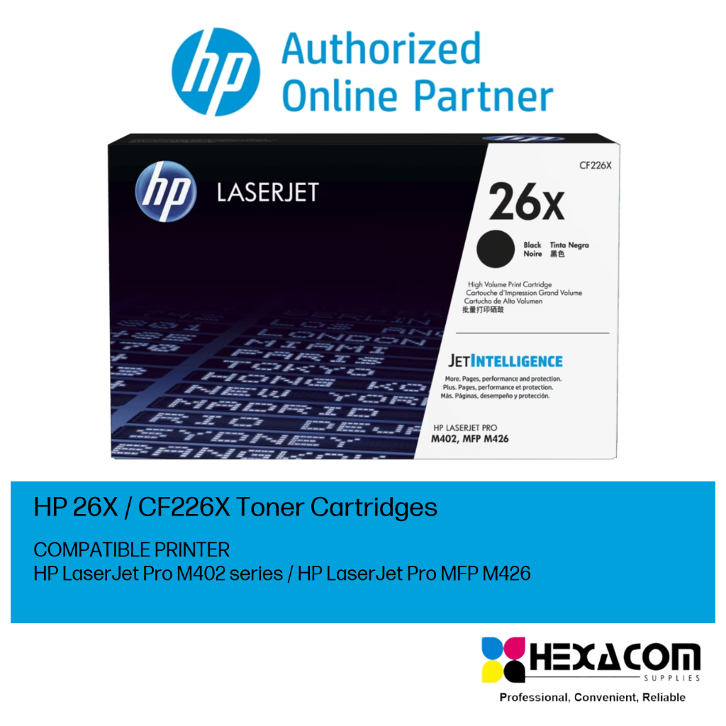 HP 26X Toner Cartridge High Yield Capacity Pro M402 Series/Pro MFP M426 ...