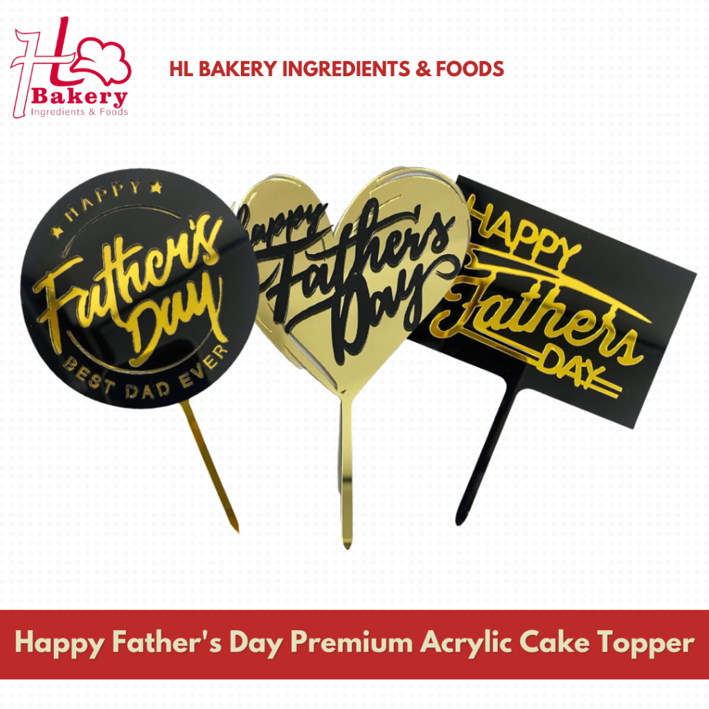 Happy Father's Day Premium Acrylic Cake Topper | Shopee Malaysia