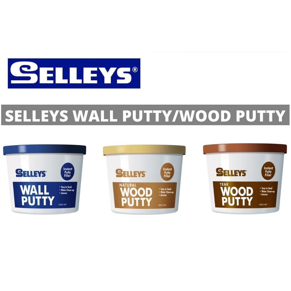 SELLEYS WOOD PUTTY FILLER (NATURAL / TENK) /WALL FILLER (500G/1.5KG ...