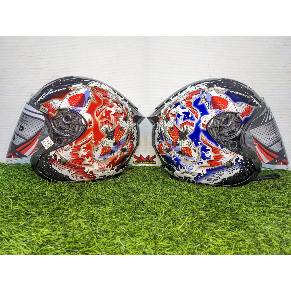 HELMET ARC YF KOI L & XXL CORAK IKAN KOI | Shopee Malaysia