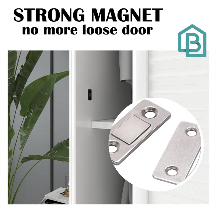 Super Strong Magnetic Hidden Closer Door Catch Stopper Kitchen Wardrobe ...