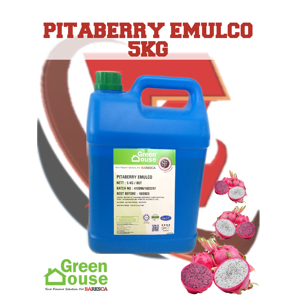 PITABERRY EMULCO 5KG | HALAL | PERASA BUAH NAGA BERWARNA 5KG | Shopee ...