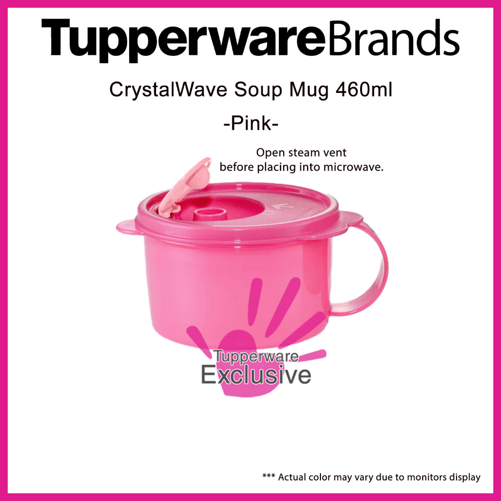 CrystalWave Soup Mug 460ml Tupperware Soup Bowl Microwaveable Lunch Box ...