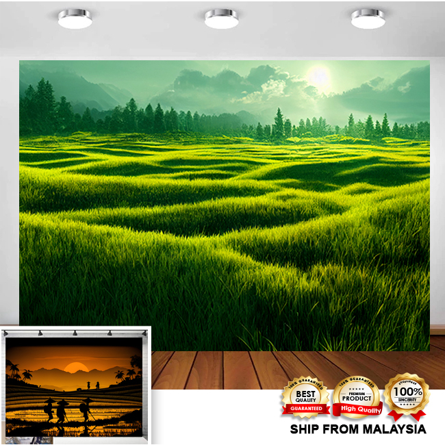 Fotografi Hiasan / Decoration Photography Banner - Padi Sawah / Beras ...