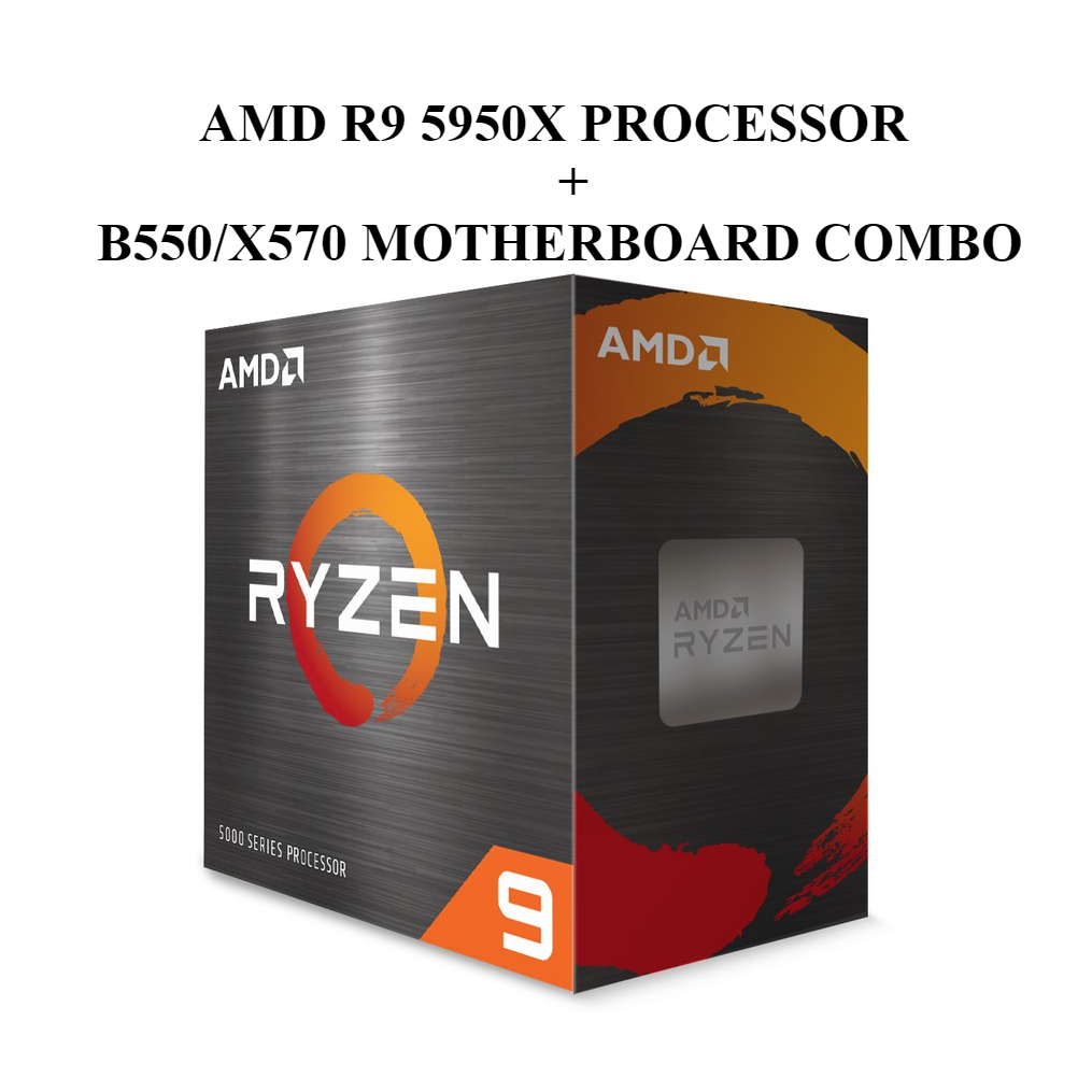 AMD R9 5950X + ASUS / GIGABYTE / MSI B550 X570 MOTHERBOARD COMBO ...
