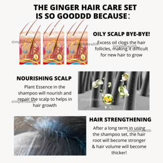 ZENSHOW Ginger Hair Booster Shampoo Conditioner Treatment Scalp Rambut ...