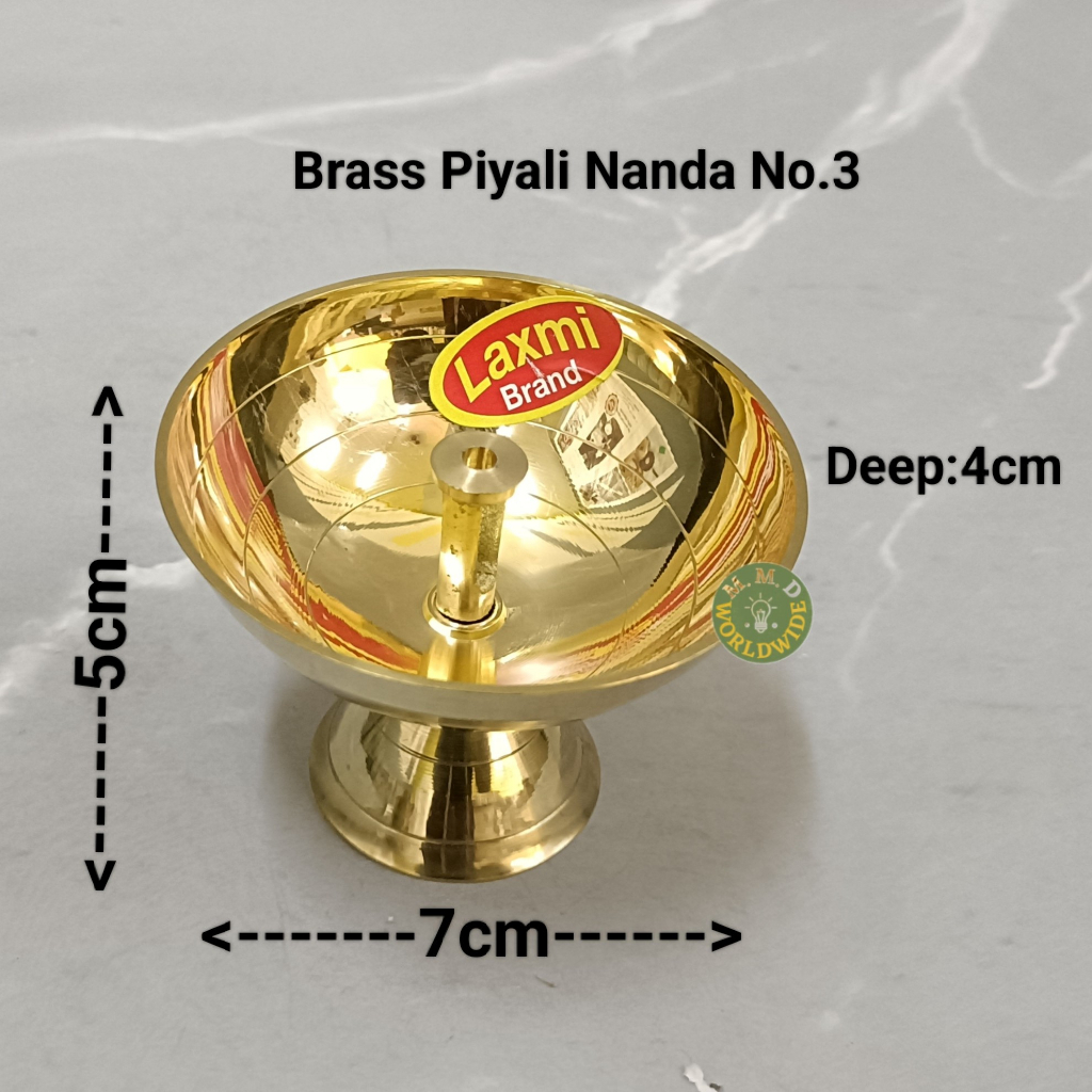 Brass Piyali Deep No.3 (Medium) / Pooja Ghar Brass Piyali Diya Medium ...