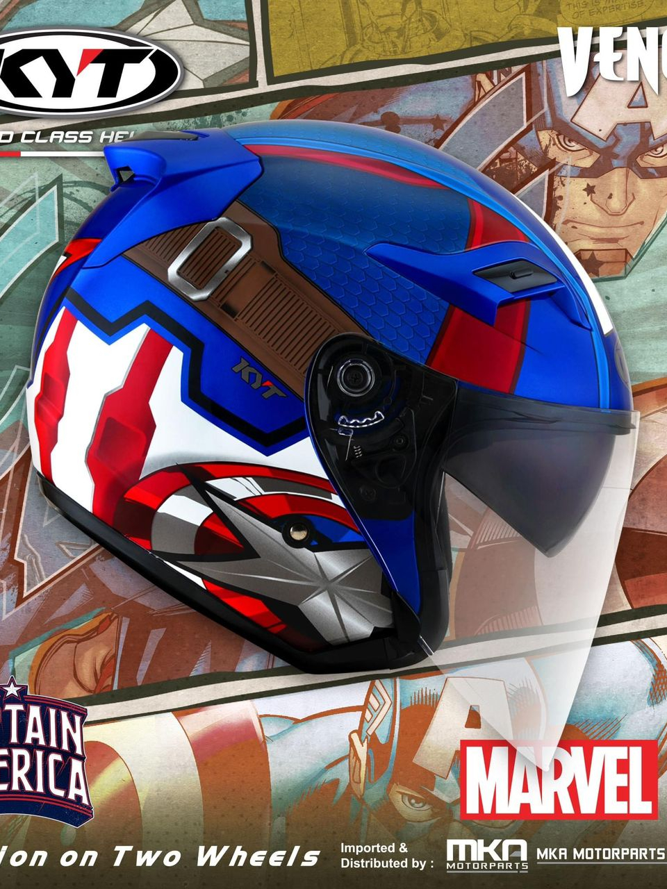 💥‼READY STOCK‼💥KYT VENOM AMERICAN CAPTAIN SPECIAL LIMITED EDITION ...