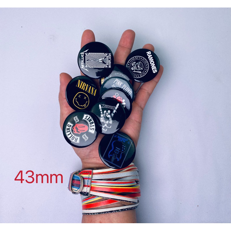 Band Button Badges 43mm | Shopee Malaysia