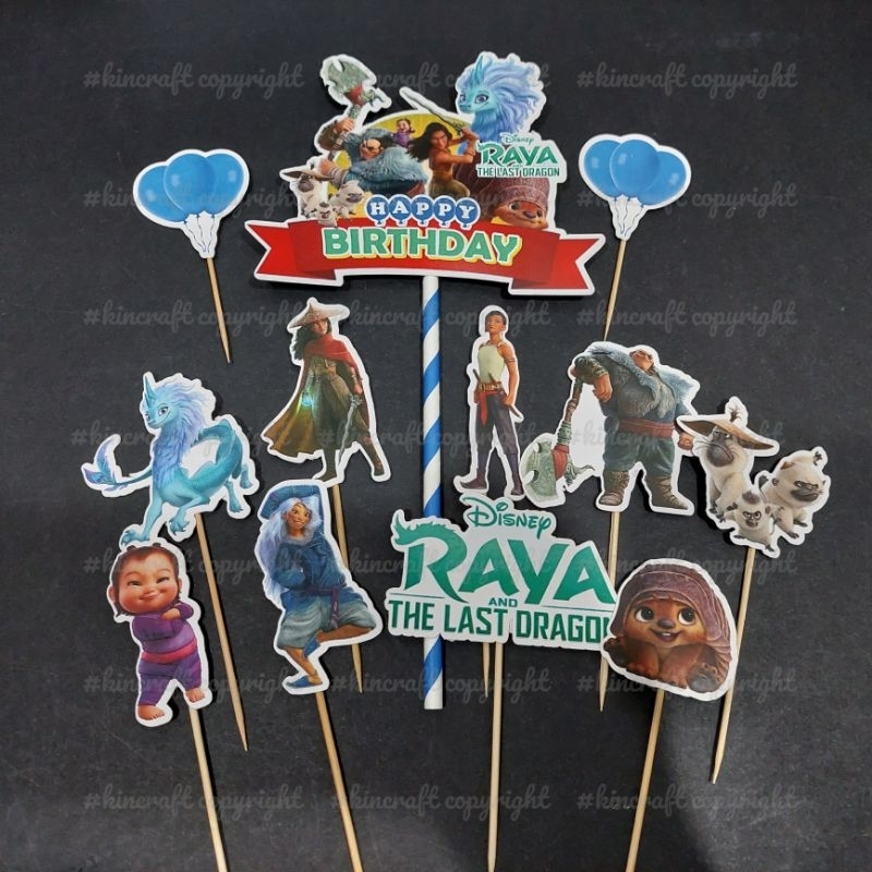 [Hot Item] Cake Topper Birthday - Raya & The Last Dragon | Shopee Malaysia