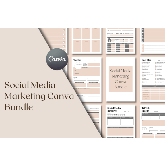 Social Media Marketing Canva Bundle | Canva Template | Social Media ...