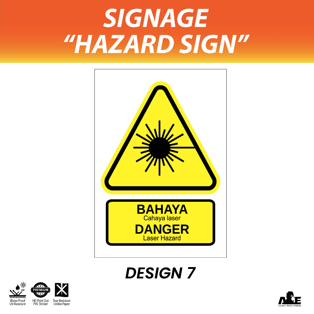 Hazard Sign | Dangerous Chemical | Forklift | Slippery Surface | Laser ...
