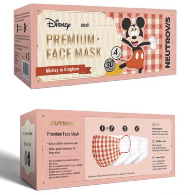 (Exp date : 2027)Neutrovis DISNEY 4-Ply Premium Medical Face Mask 30s ...