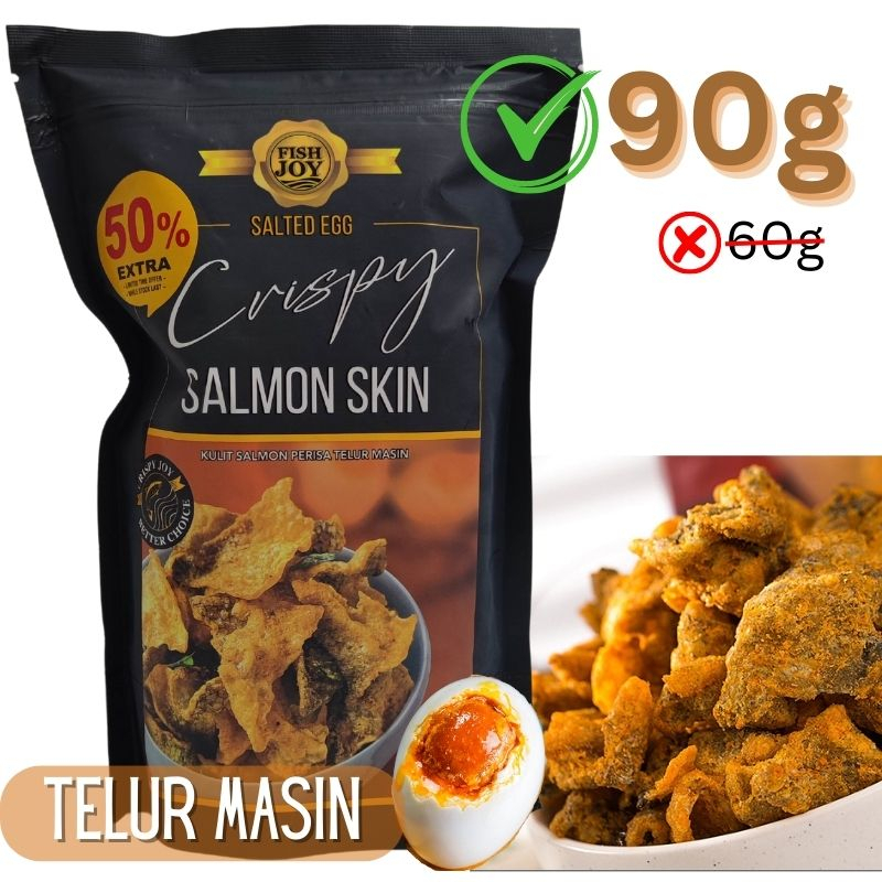 100% Salmon Fish Skin Salted Egg Telur Masin HALAL 90g | Shopee Malaysia