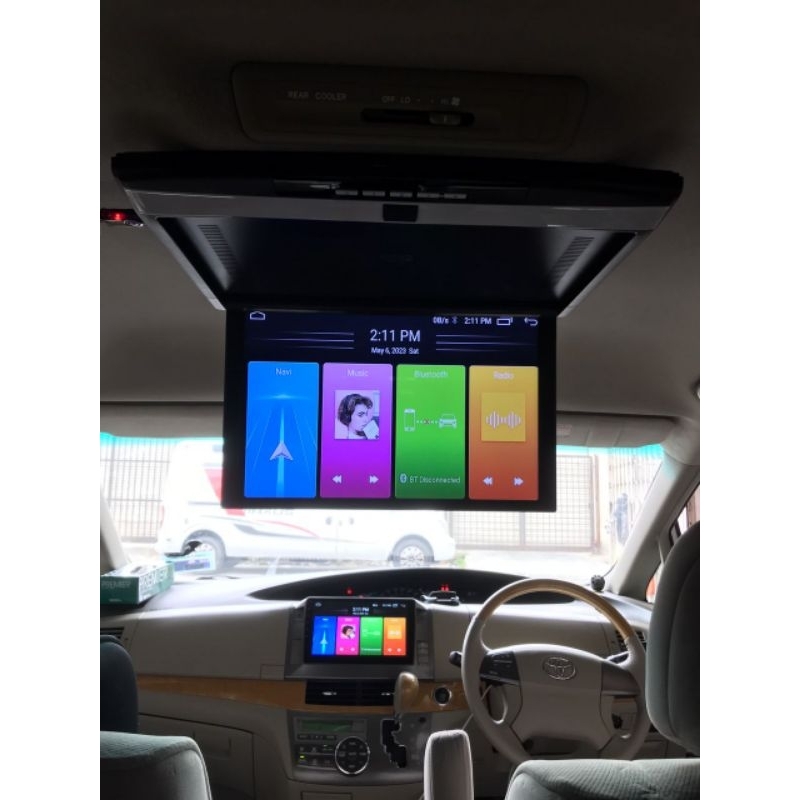 Leon Toyota acr50 estima 17.3" full hd hdmi usb mp4 roof led monitor ...