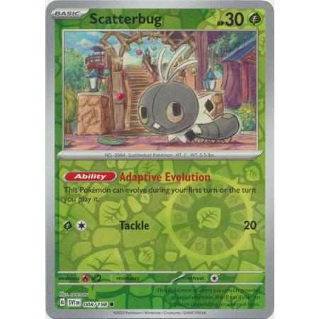 Scatterbug / 008/198 / Reverse Holo & Common / Scarlet & Violet (Base ...