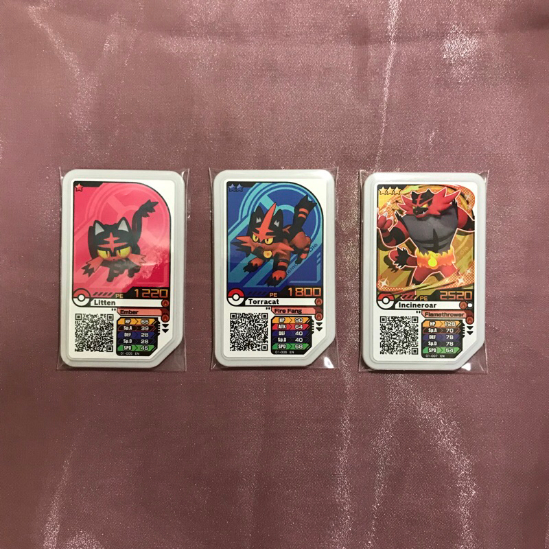 Pokemon GaOle Part 1 - INCINEROAR Evolution Line (ALL SLEEVED) Original ...